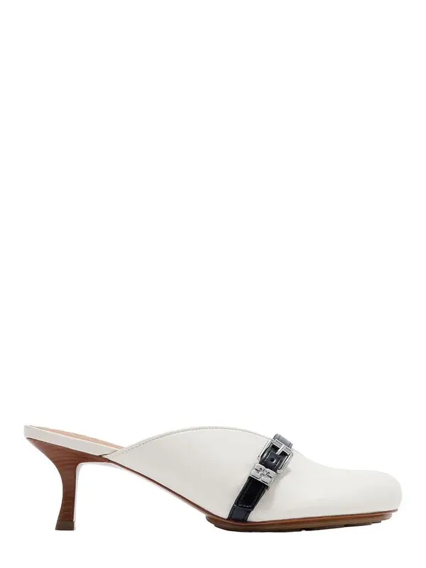 GANNI Sue Heeled Mules - White
