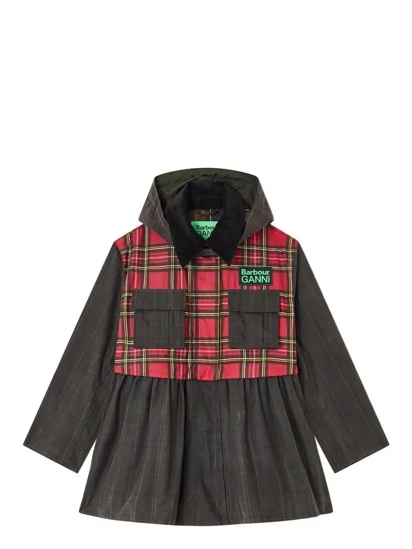 GANNI X Barbour Peplum Wax Jacket - Green