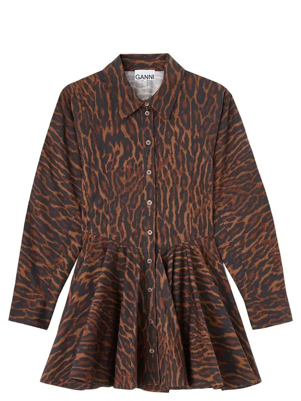 GANNI Floral Print Dress - Rawhide