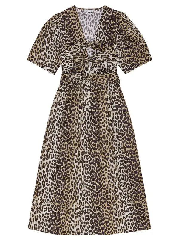 GANNI Leopard Printed Dress - Mixed