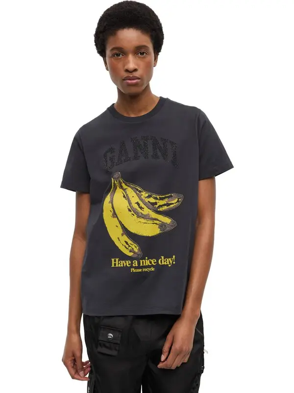 GANNI Graphic T-shirt - Mixed