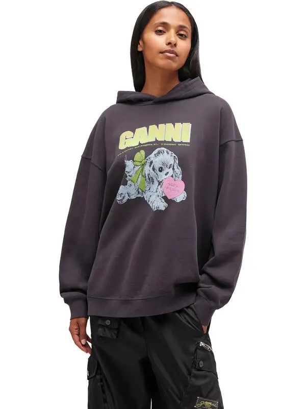 GANNI Printed Hoodie - Mixed