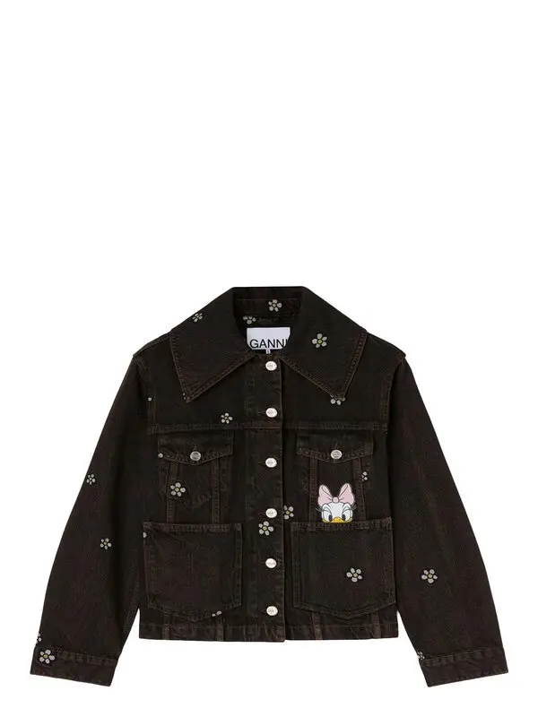 GANNI X Disney Daisy Duck Denim Jacket - Brown