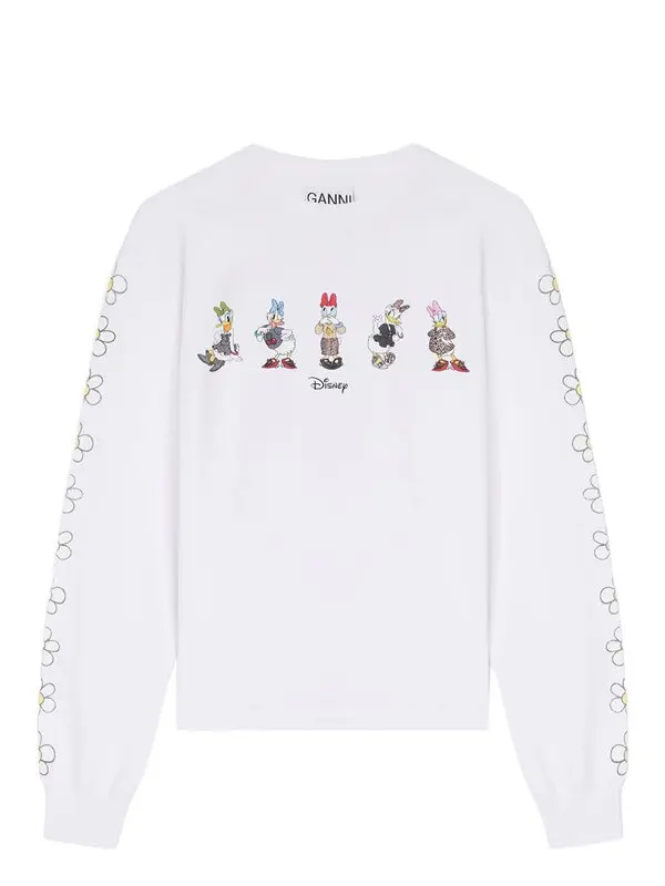 GANNI X Disney Daisy Duck Long-sleeve T-shirt - White