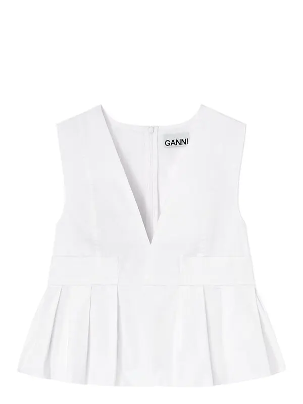 GANNI Sleeveless Top - White