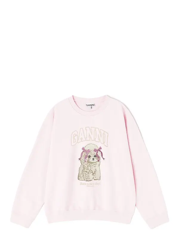 GANNI Graphic T-shirt - Pink