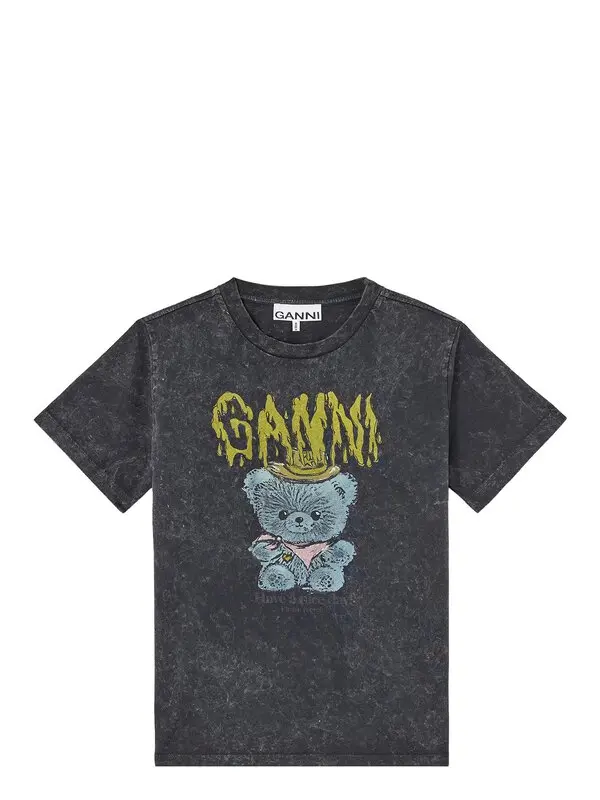 GANNI Vintage Wash T-shirt - Black