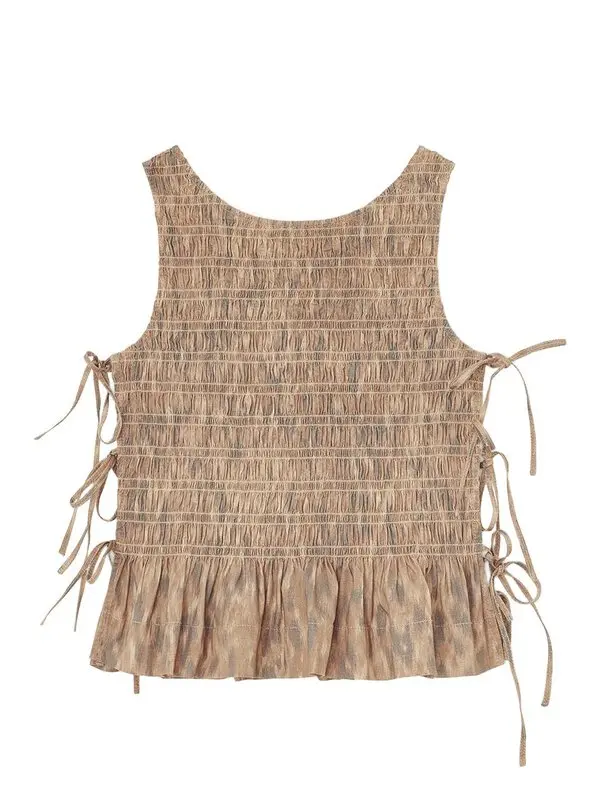 GANNI Smock Top - Burro