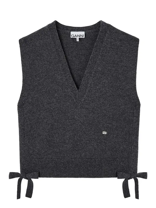 GANNI Classic Wool Vest - Mixed