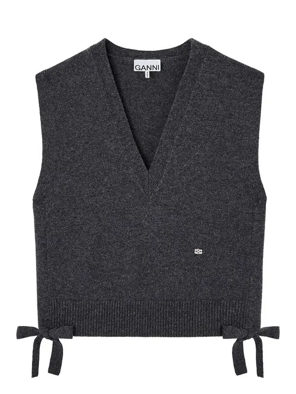 GANNI Classic Wool Vest - Mixed
