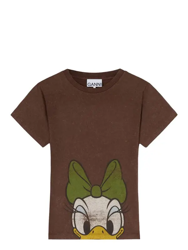 GANNI X Disney Daisy Duck T-shirt - Brown