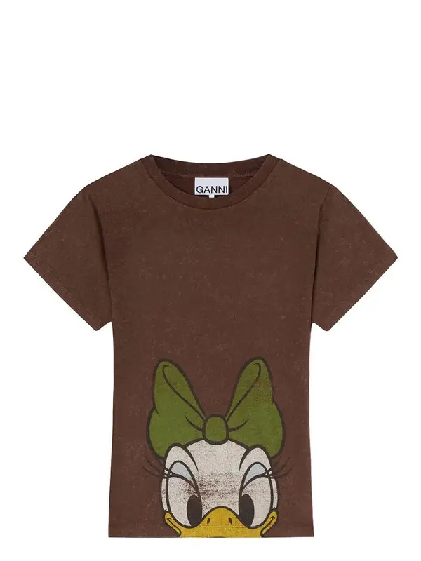 GANNI X Disney Daisy Duck T-shirt - Brown