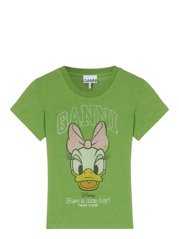 GANNI X Disney Daisy Duck Baby Fit T-shirt - Minced Herb