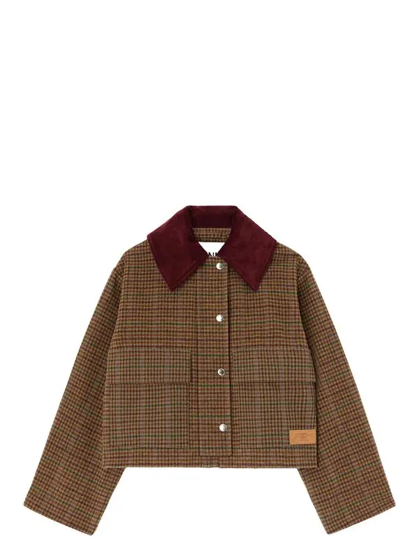 GANNI Cotton Blend Jacket - Mixed