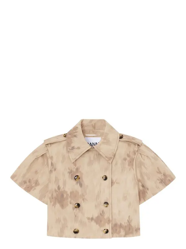 GANNI Collared Jacket - Warm Sand