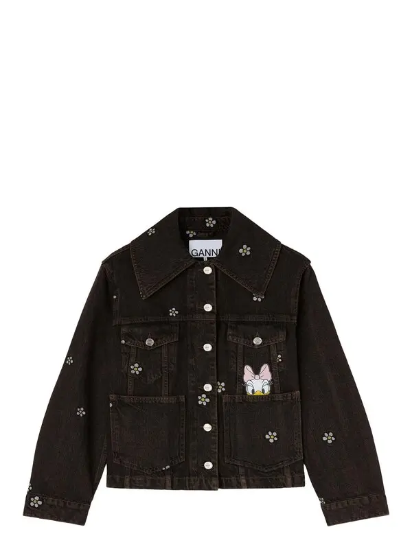 GANNI X Disney Daisy Duck Denim Jacket - Brown