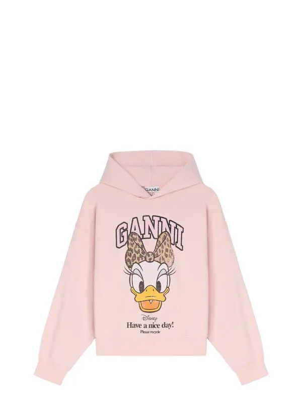 GANNI X Disney Daisy Duck Cropped Hoodie - Pink