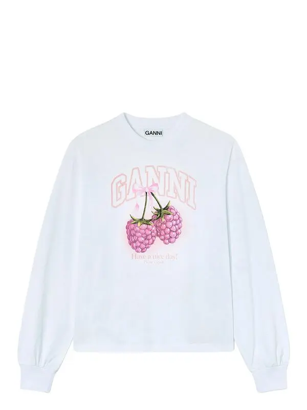 GANNI Long-sleeve T-shirt - White