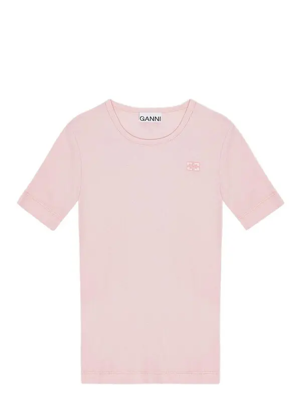 GANNI Logo T-shirt - Pink