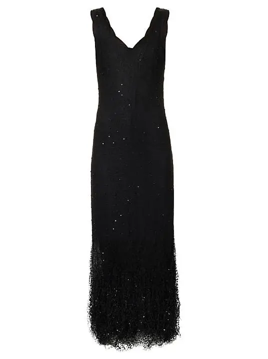 Simkhai Irisa Sleeveless Lace Midi Dress - Black