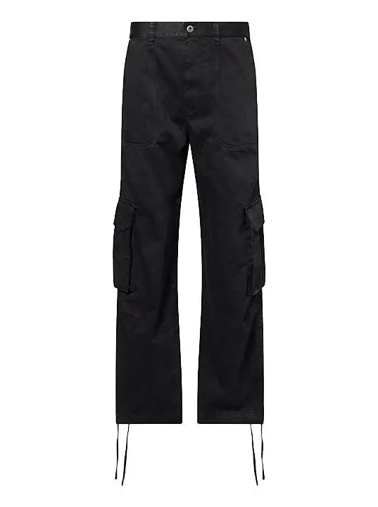 Loewe Wide-leg Cotton Cargo Trousers - Black