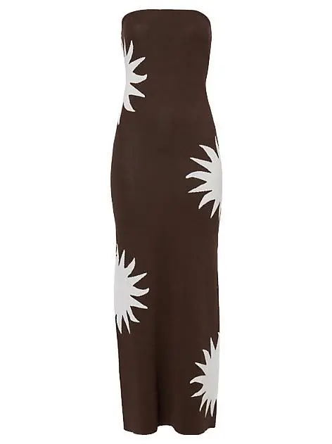 4TH & RECKLESS Bandeau Knit Midi Dress - Chocolate