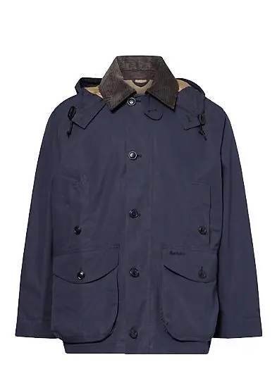 Barbour Showerproof Detachable-hood Cotton Jacket - Navy