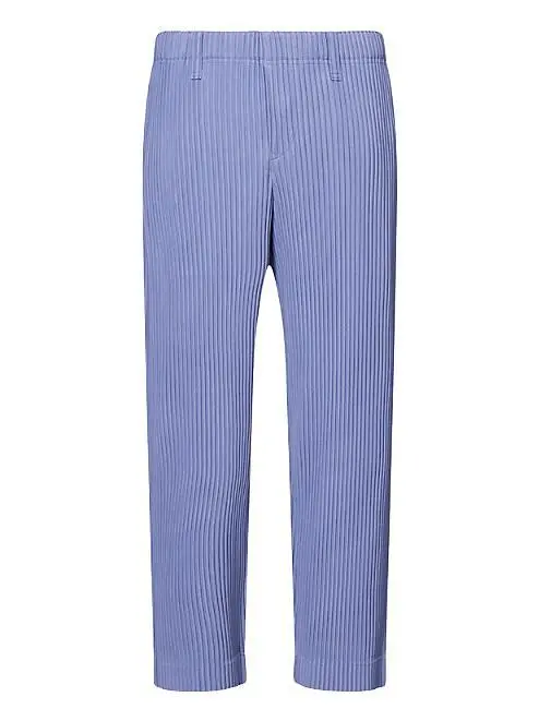 Issey Miyake Straight-leg Pleated Knit Trousers - Manarola Wall Violet