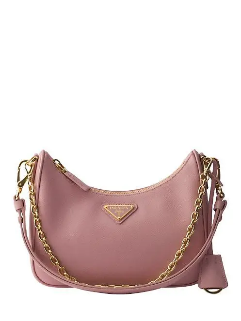 Prada Re-edition Mini Leather Shoulder Bag - Pink