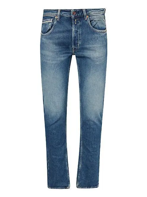 REPLAY Grover Slim-fit Denim Jeans - Medium Blue