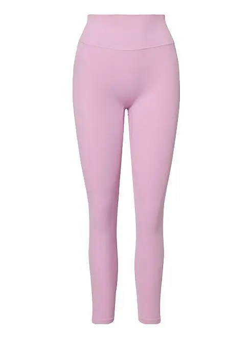 Bo+tee High-rise Embossed-logo Stretch-woven Leggings - Dusty Pink