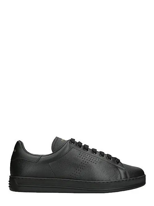 TOM FORD Warwick Leather Trainers - Black