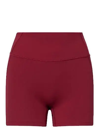 Bo+tee High-rise Stretch-woven Shorts - Burgundy
