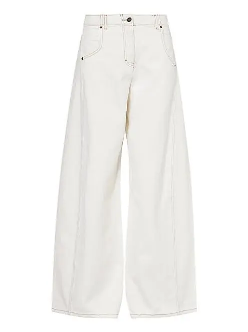 ME+EM Relaxed-fit Wide-leg Denim Jeans - Buttermilk Wash