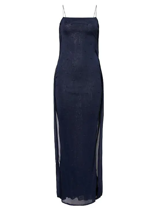 Jacquemus La Robe Maille Stretch-knit Maxi Dress - Dark Navy
