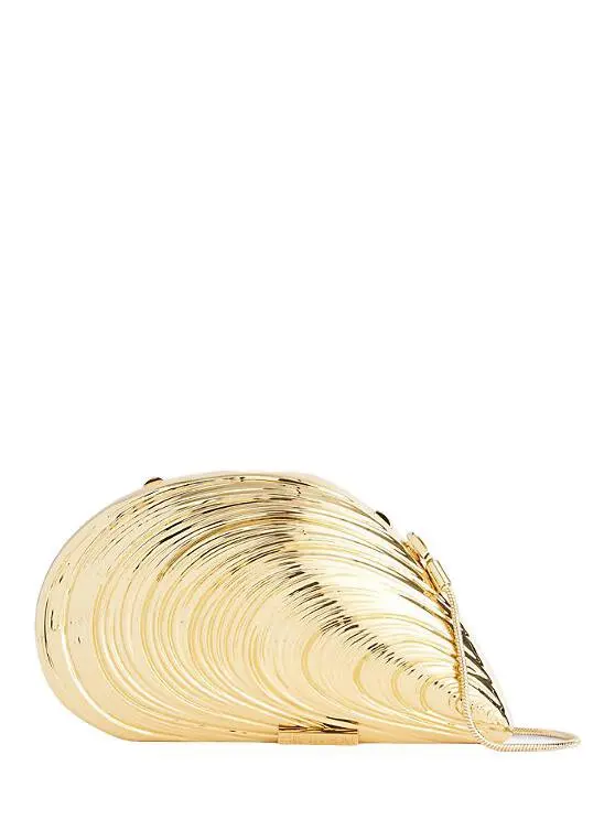 Simkhai Bridget Brass Clutch Bag - Gold
