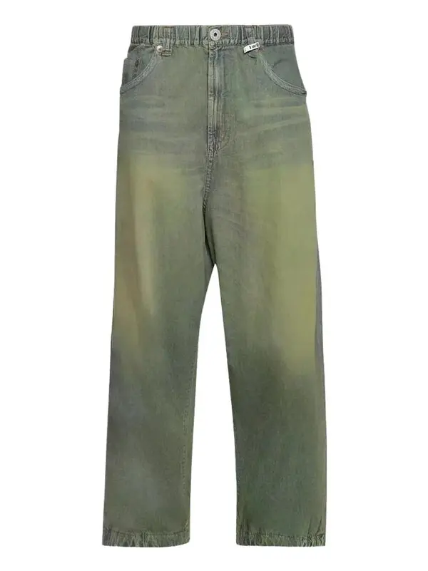 Mihara Yasuhiro Elasticated Wide-leg Jeans - Blue