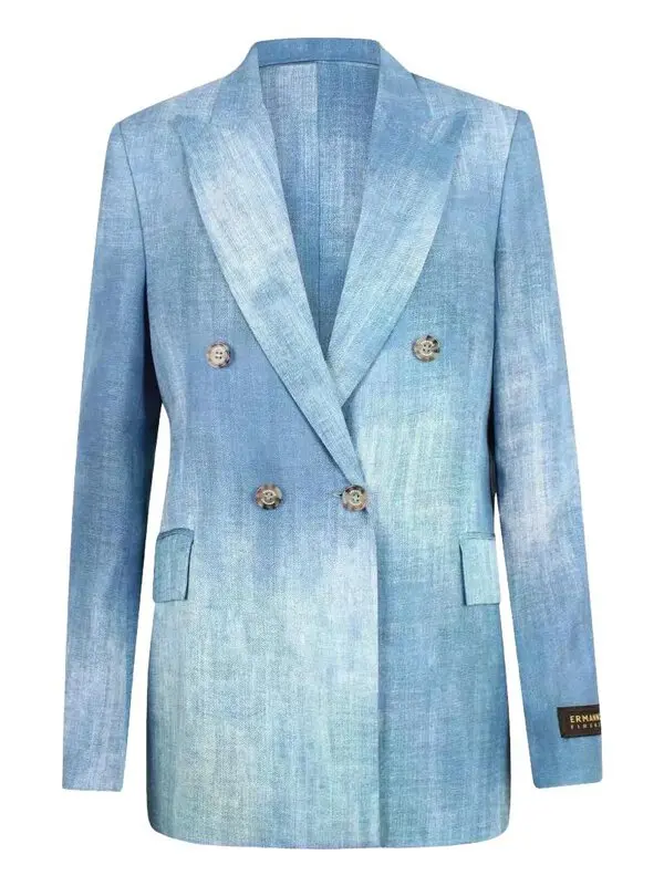 ERMANNO FIRENZE Double-breasted Blazer - Blue