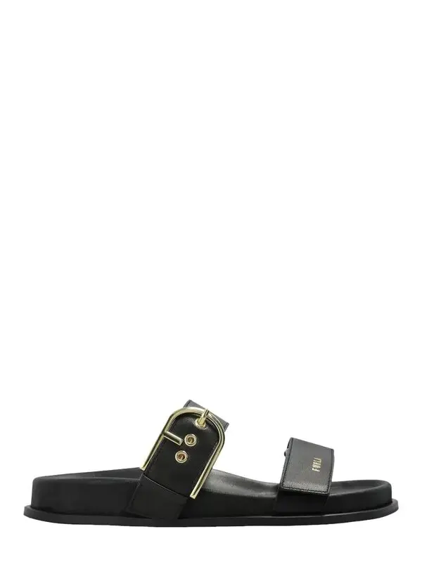 Furla Buckle Strap Sandals - Black