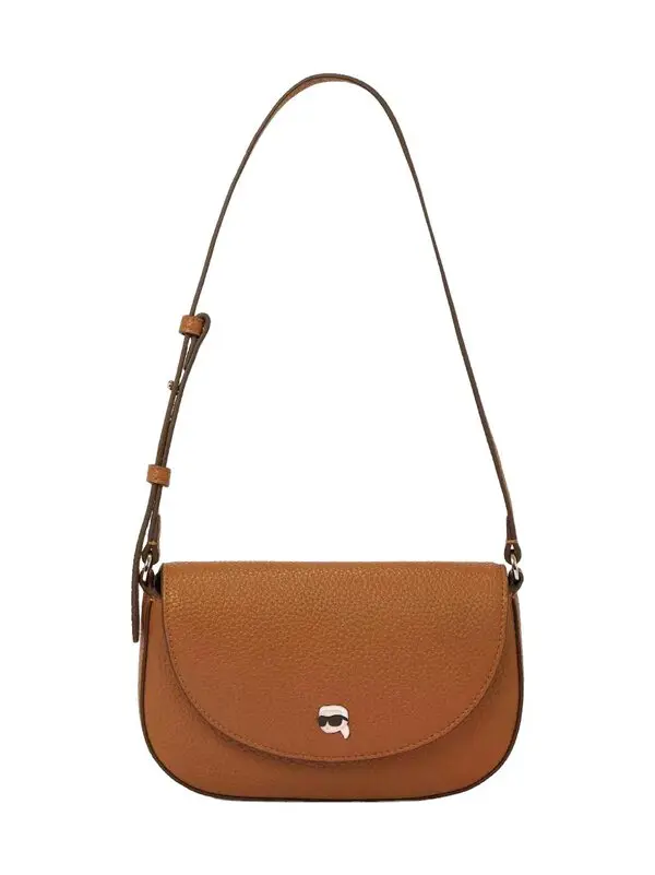 Karl Lagerfeld Ikon Flap Crossbody Bag - Brown