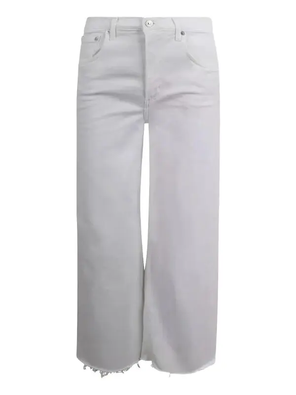 Citizens Of Humanity Lyra Wide-leg Cropped Jeans - White