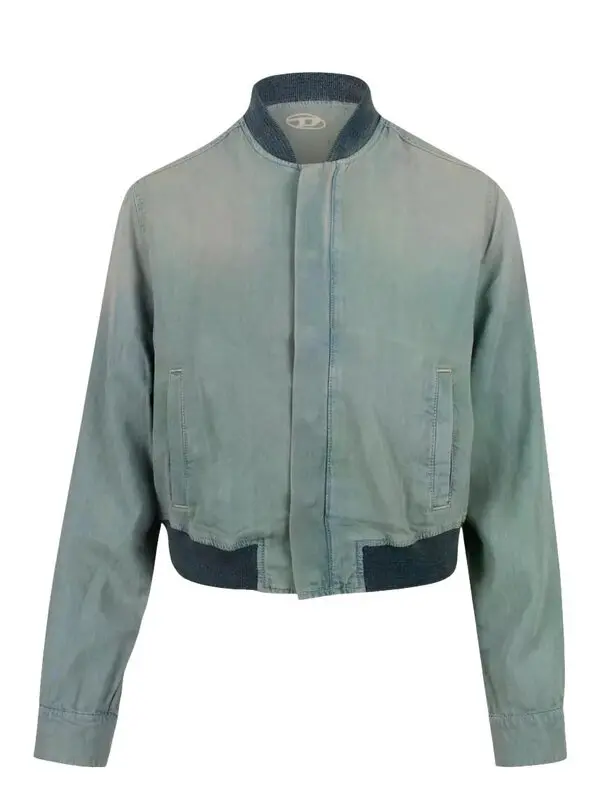 DIESEL Denim-effect Bomber Jacket - Blue