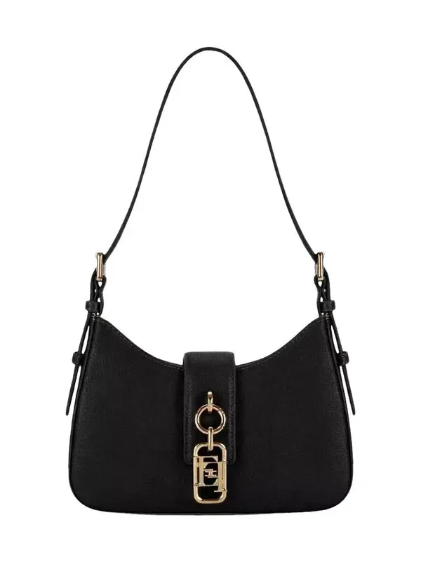 Elisabetta Franchi Buckle Charm Mini Bag - Black