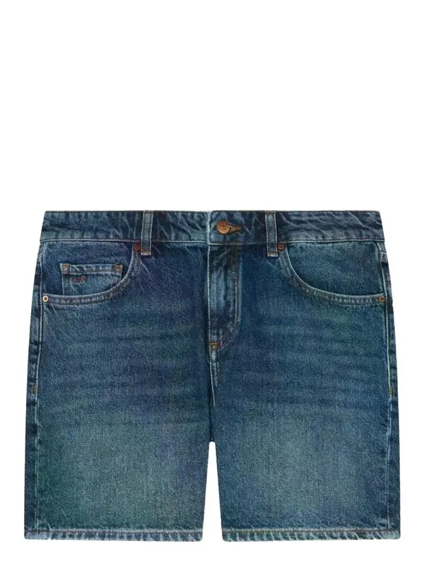 Armani Exchange Cotton Denim Shorts - Blue