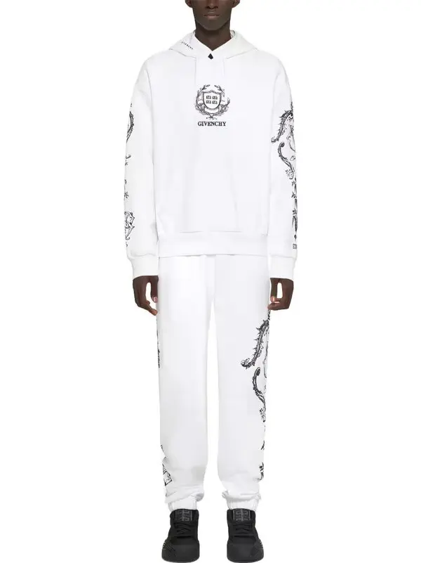 Givenchy Elasticated Print Trousers - White