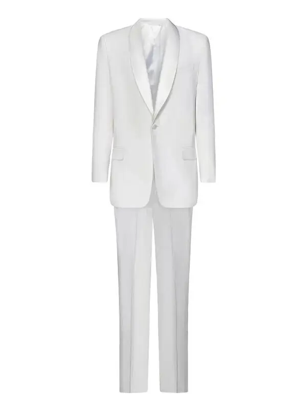 Givenchy Shawl-lapel Single-breasted Silk Blazer - White