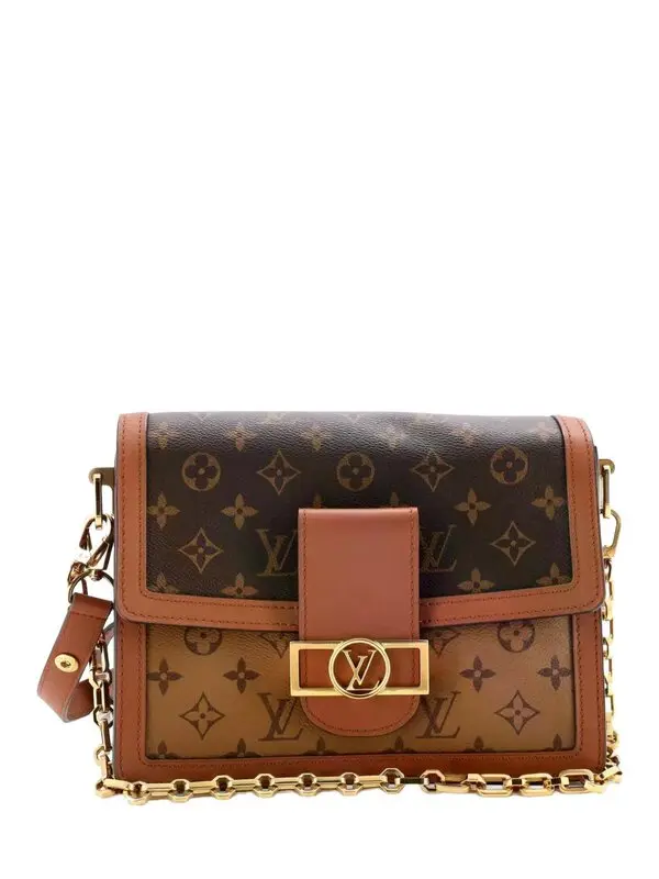LOUIS VUITTON Dauphine Reverse Monogram Canvas Mm Shoulder Bag - Brown