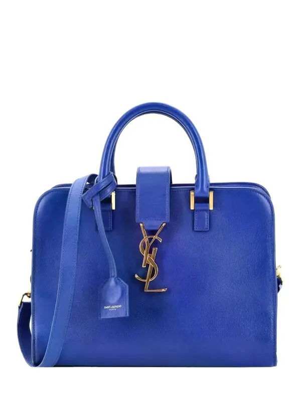 Saint Laurent Monogram Cabas Baby Satchel - Blue