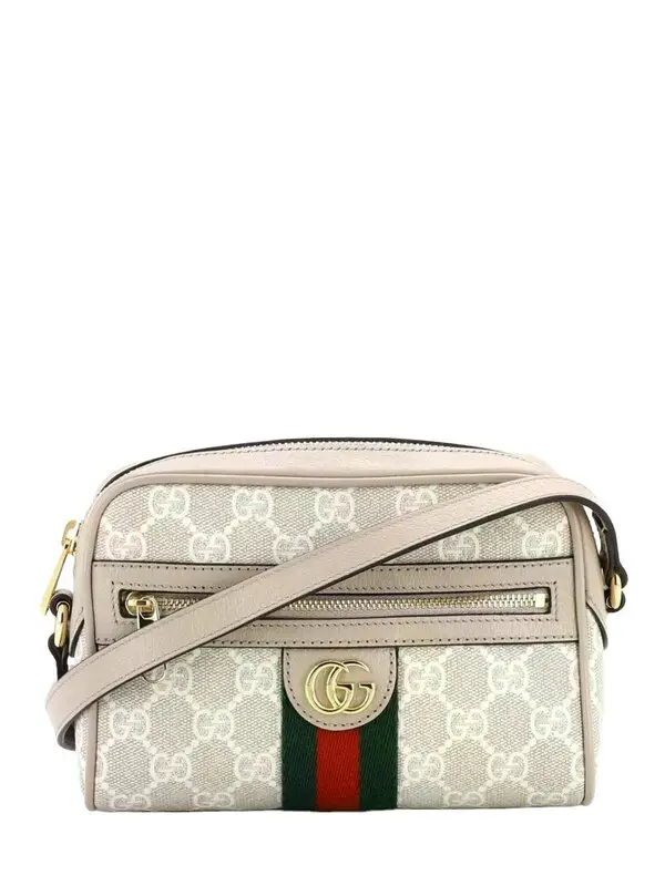 Gucci Ophidia Mini Crossbody Bag Gg Coated Canvas - Neutrals
