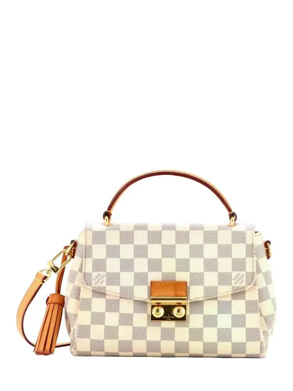 LOUIS VUITTON Croisette Damier Azur Crossbody Bag - White